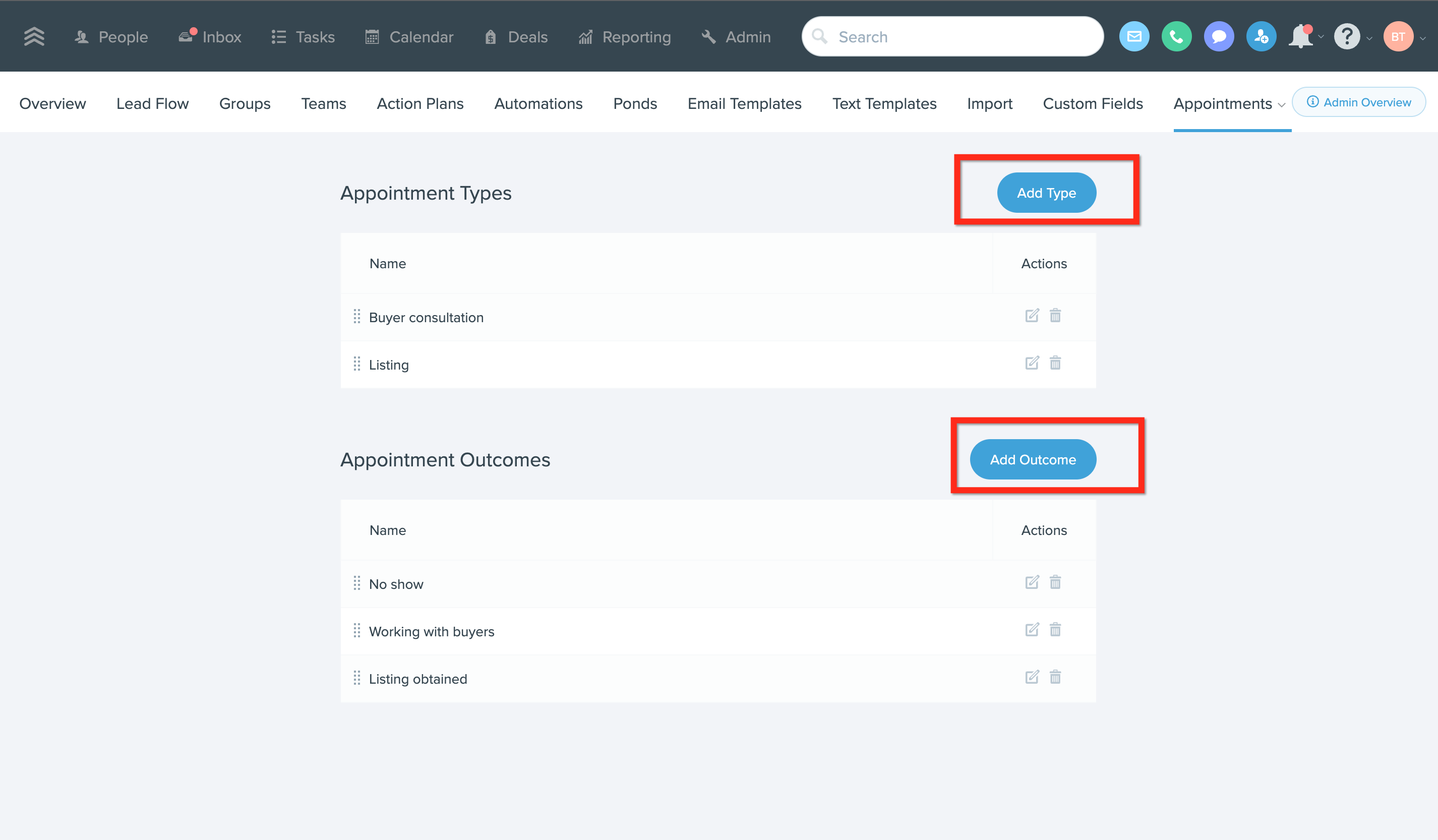 Appointments & Events – Follow Up Boss - Help Center
