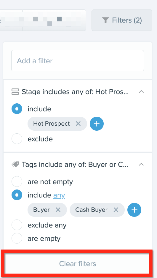 Filtering Contacts – Follow Up Boss - Help Center