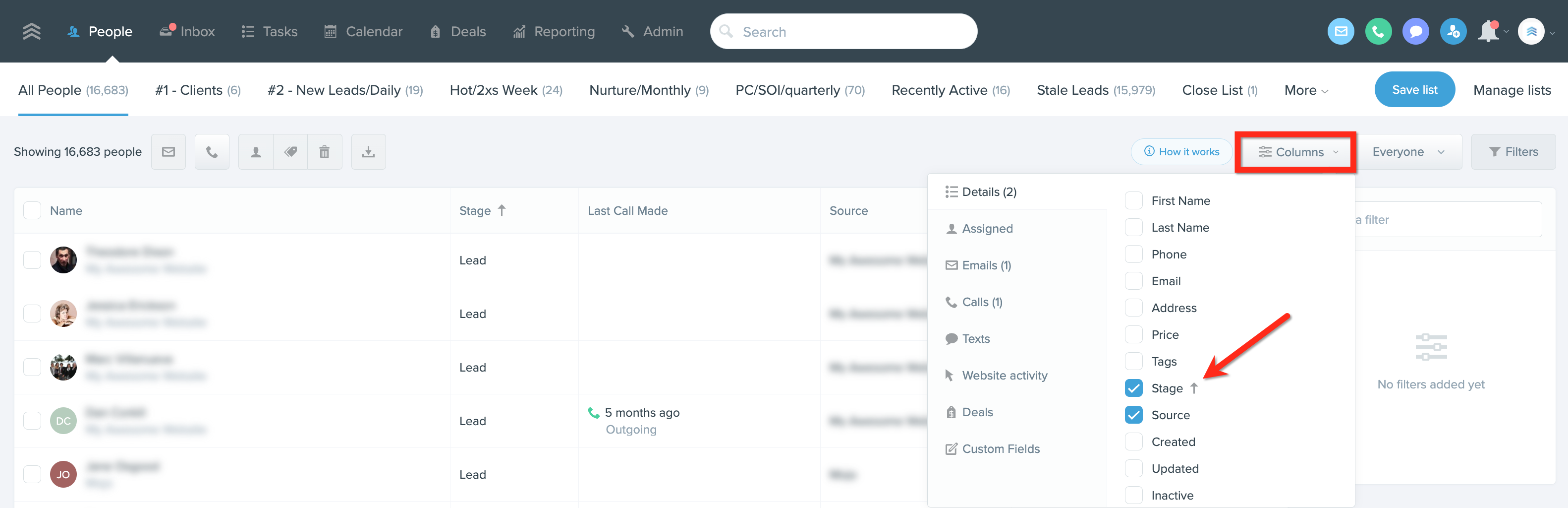 Filtering Contacts – Follow Up Boss - Help Center