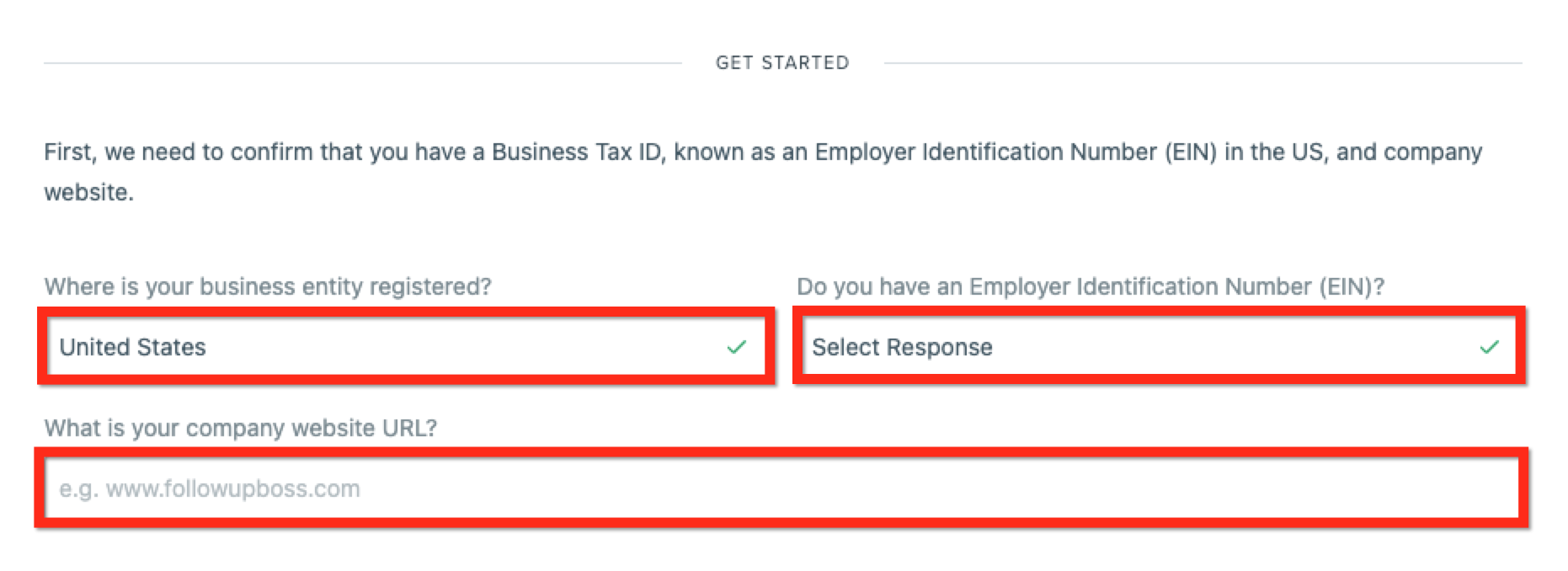 EIN Application – Follow Up Boss - Help Center