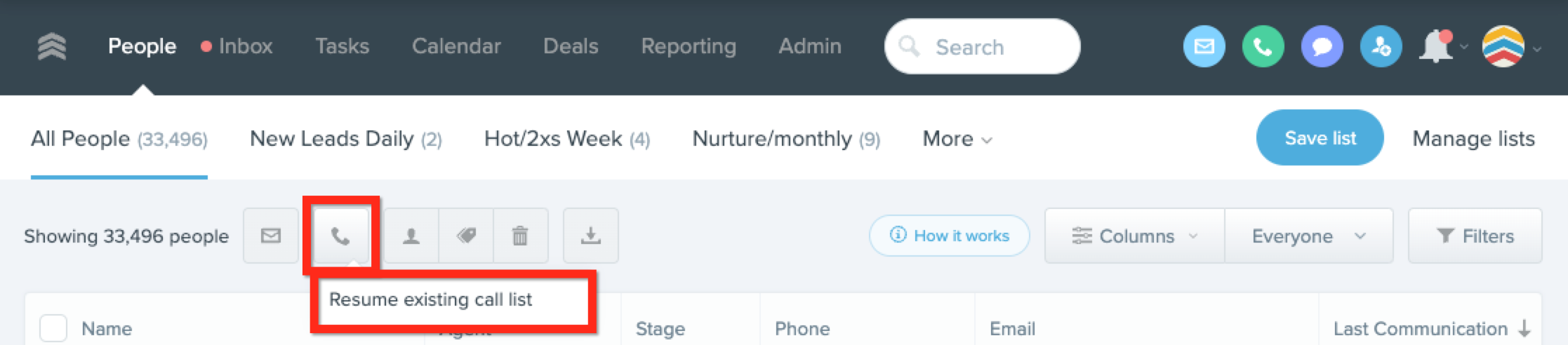 Call Lists – Follow Up Boss - Help Center