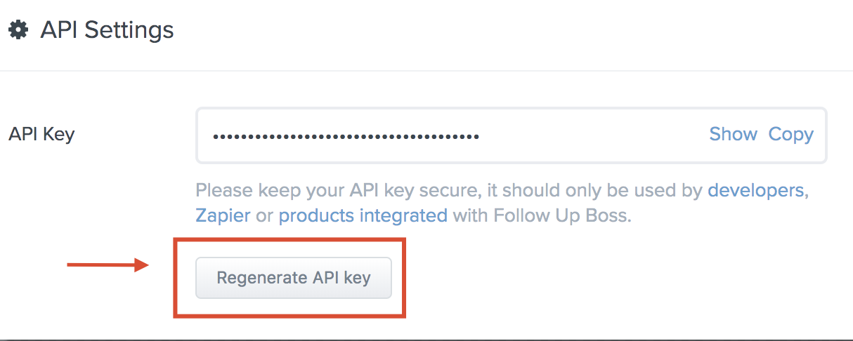 API Key – Follow Up Boss